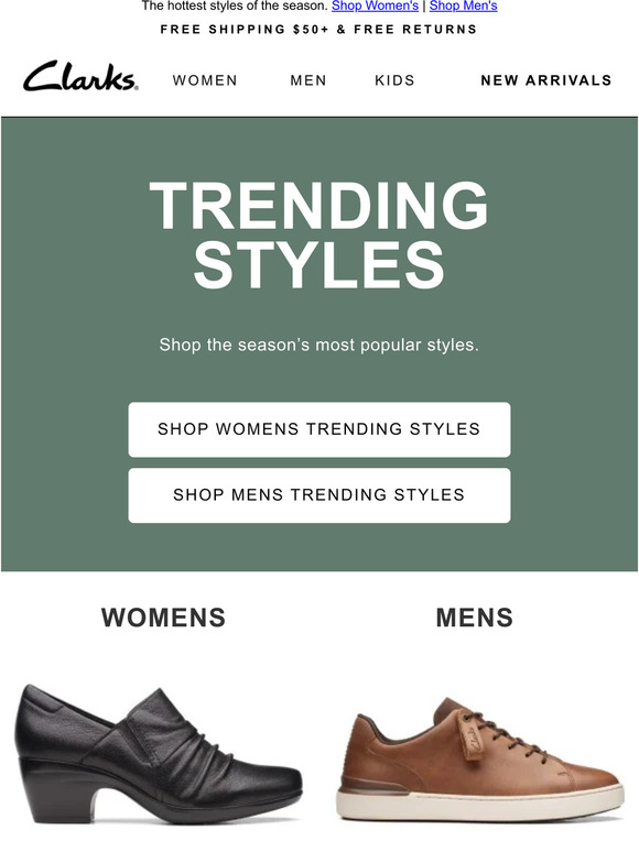 Clarks: Our most popular styles are going fast | Milled