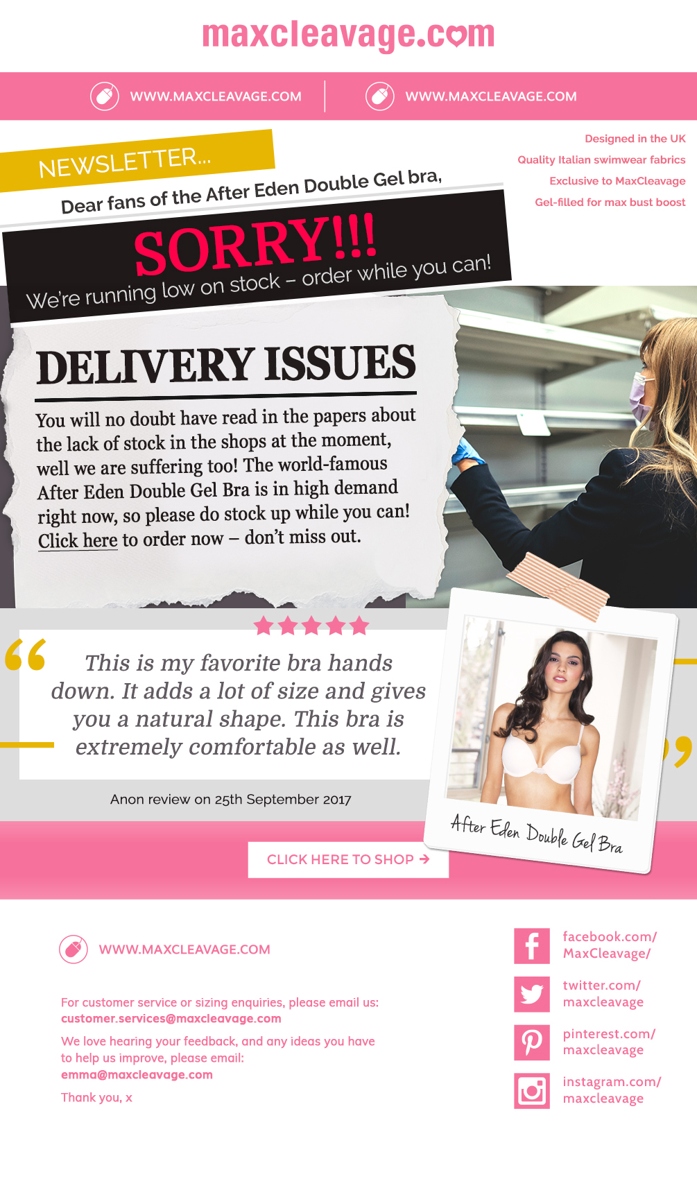 maxcleavage: Are you a Double Gel Bra Fan? | Milled