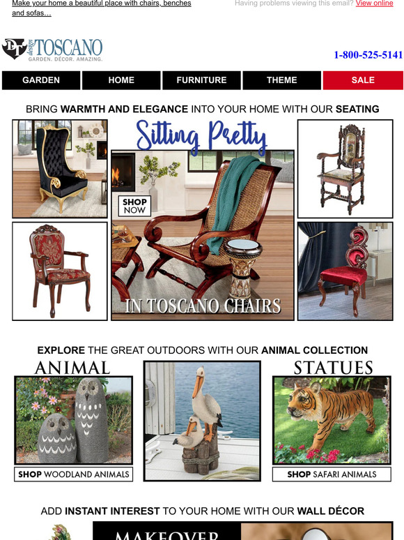 Design Toscano: 😍Score the best seat in the house! SHOP Toscano ...