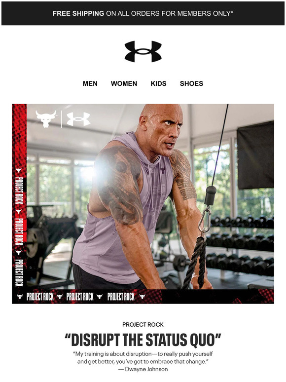 Under Armour: NEW Project Rock gear is here… | Milled