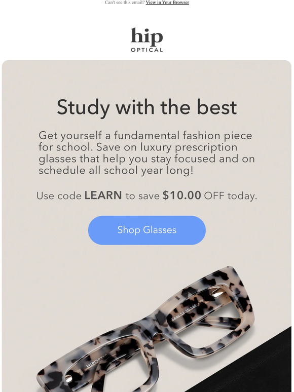 Hip Optical: LIMITED TIME: Back-to-school savings just for you. | Milled