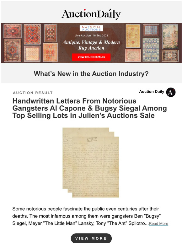 Auction Daily: Handwritten Letters From Notorious Gangsters Al Capone ...