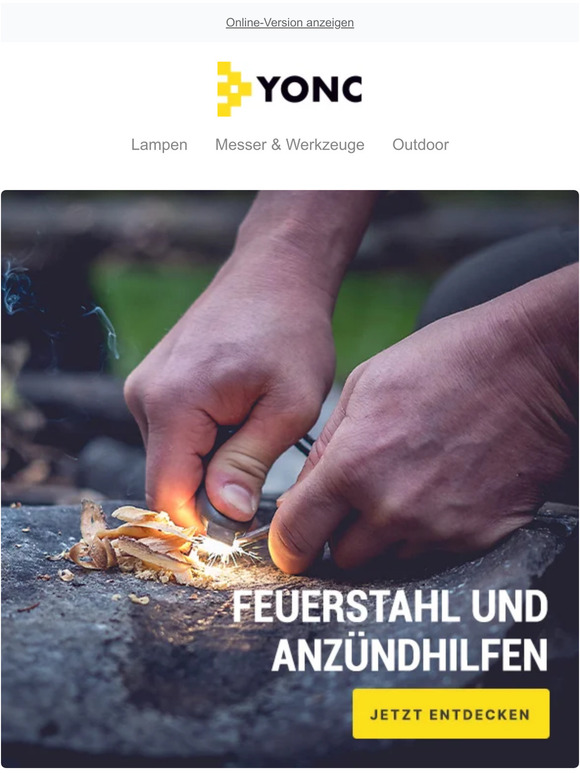Yonc DE: 🔥 Feuerstahl und Anzündhilfen - jetzt entdecken | Milled