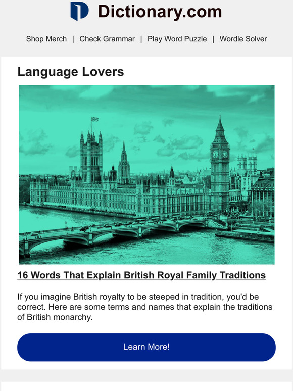 Dictionary.com: 👑 16 British Royal Family Words You Need To Know | Milled