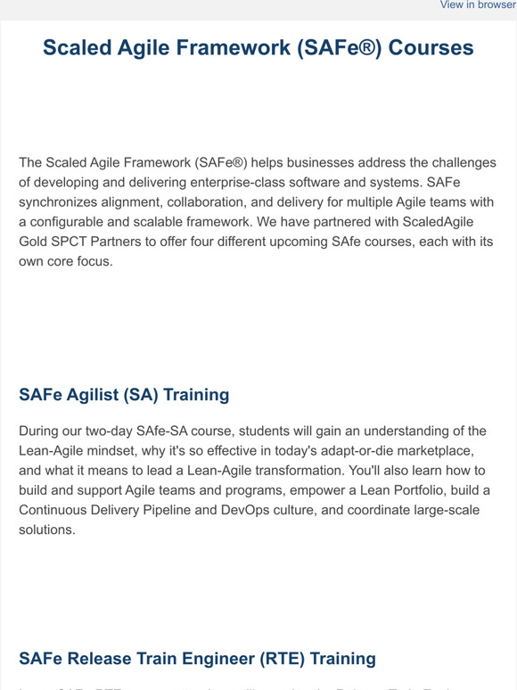 Project Management Academy: Lead Scaled Agile teams by learning SAFe | Milled