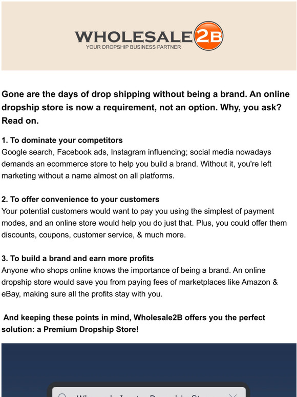 Wholesale2B: Why getting an eCommerce Store is not optional anymore ...