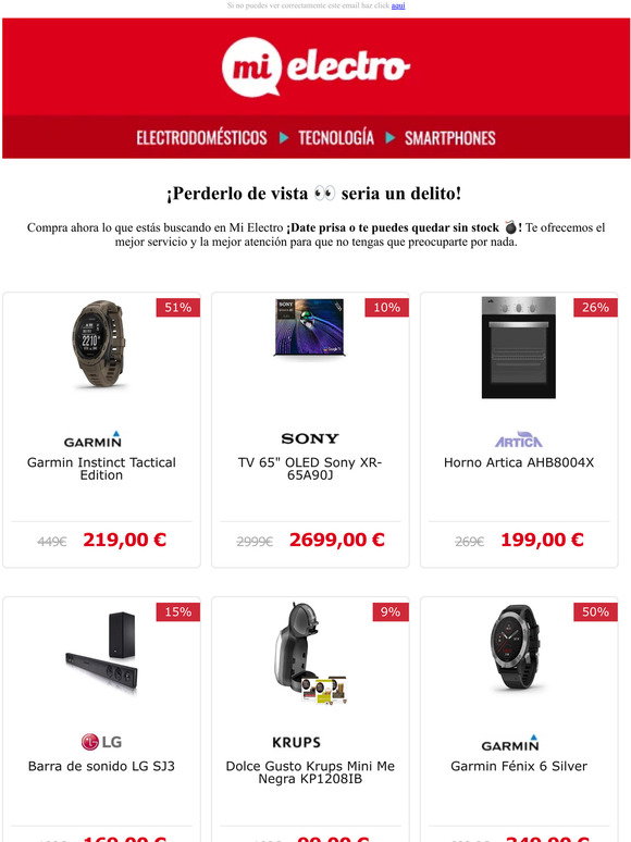 Mi Electro: ¡—, no lo pierdas! Termina tu compra ;) | Milled