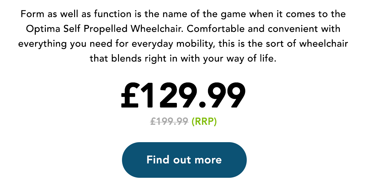 CareCo: The all new Optima Self Propelled Wheelchair | Milled