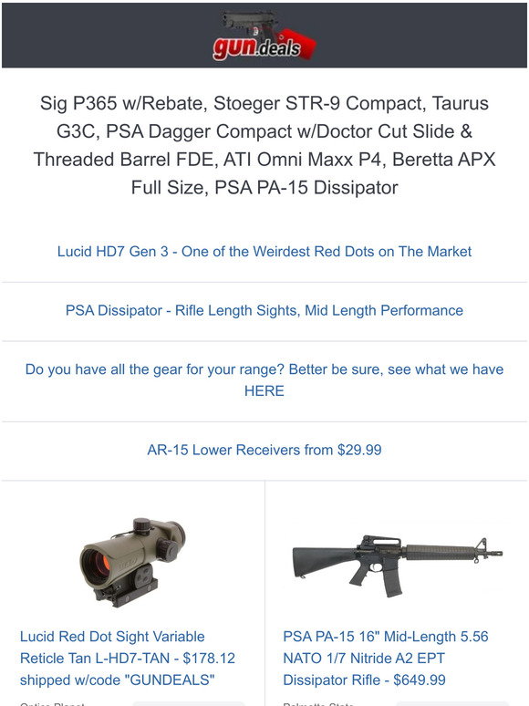 Gun.Deals: 🚨Springfield 1911 DS Prodigy AOS, S&W 1911 E-Series "Viking ...