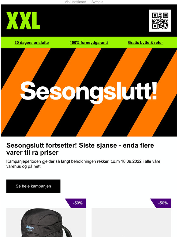 XXL: SISTE INNSPURT!🛒🏃 Opptil -60% på en mengde varer | Milled