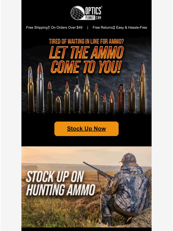 OpticsPlanet: Ship Ammo Right to Your Front Door | Milled