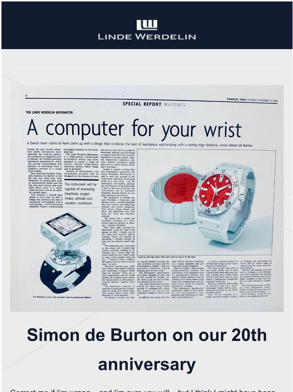 Linde Werdelin: Simon de Burton, on LW 20 years on | Milled