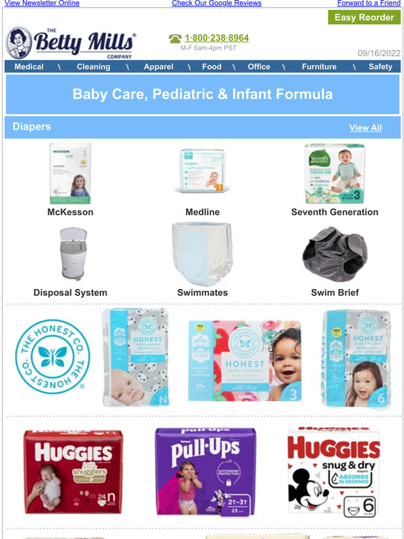 Betty Mills: Baby Care, Diapers, Pediatric & Infant Formula | Milled