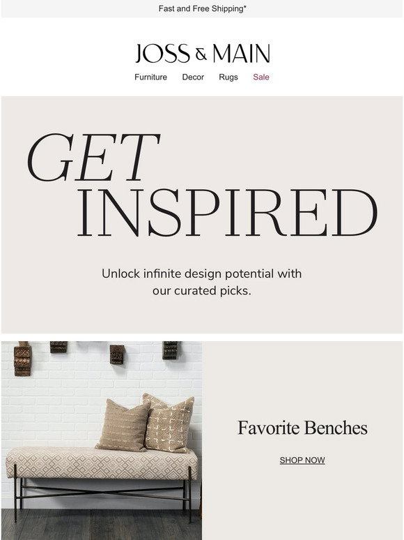 Joss & Main: Open for bench inspo | Milled