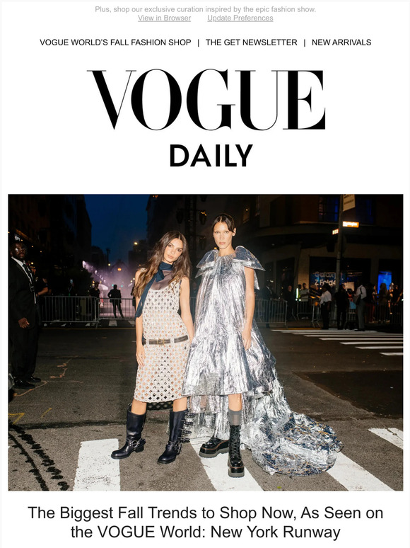 VOGUE: Shop the Season’s Top 5 Trends, as Seen on the VOGUE World ...