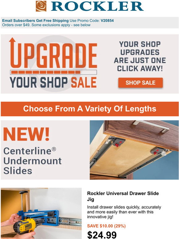 Rockler Woodworking and Hardware: NEW Rockler Centerline Undermount ...