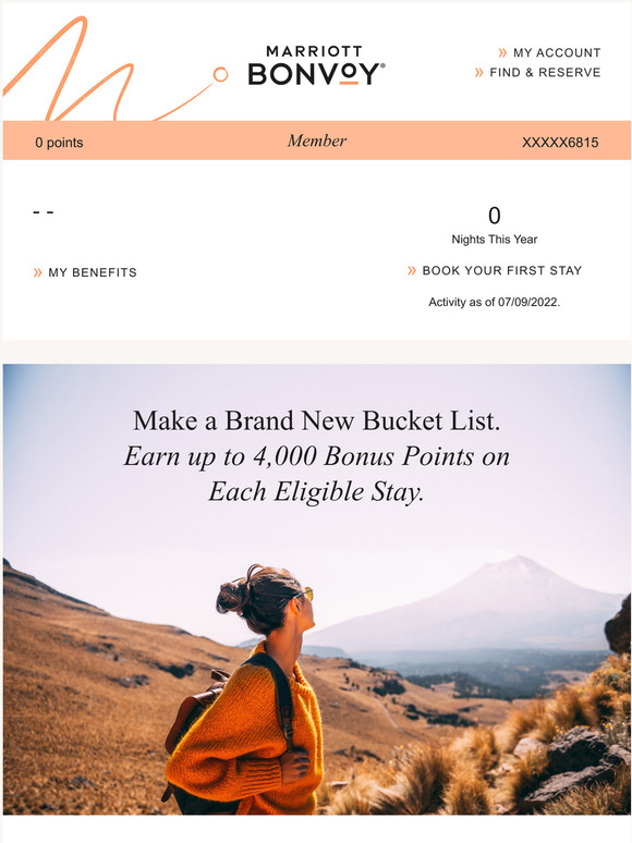 Marriott: Your Marriott Bonvoy Account Update: Special Offers, Benefits ...