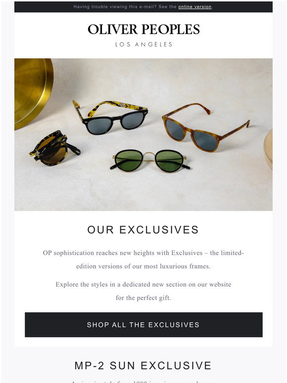 Oliver Peoples: Discover All The OP Exclusives | Milled