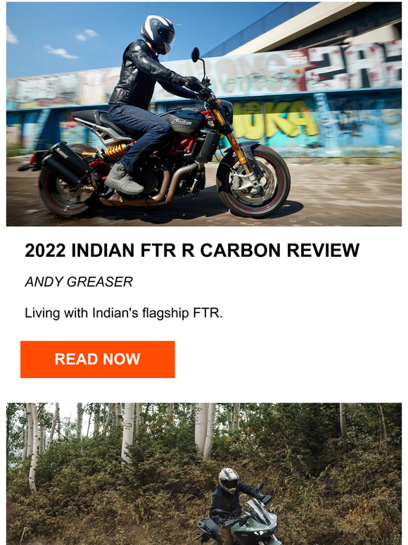Revzilla: CT Digest: 2022 Indian FTR R Carbon review | Milled