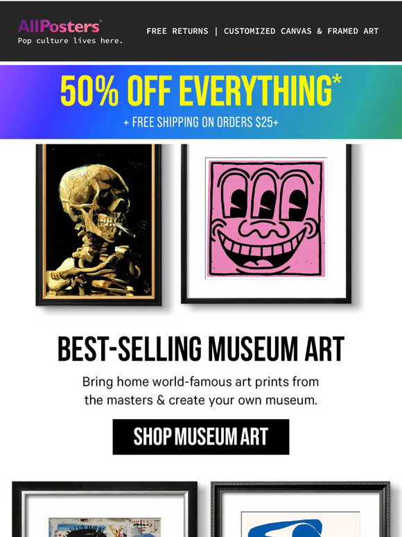 AllPosters: Build a gallery wall of museum art. | Milled