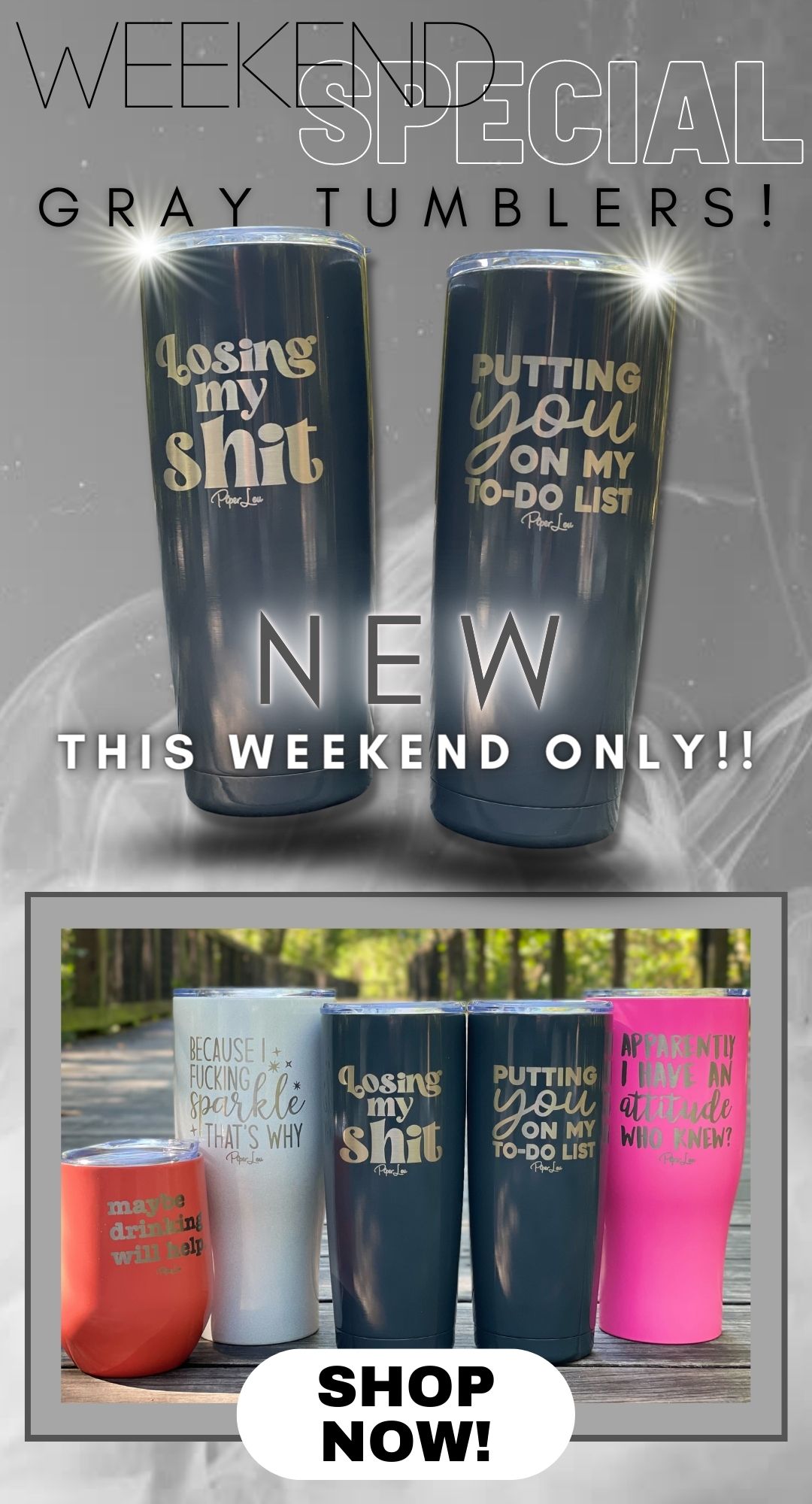 Piper Lou: Gray Tumblers! Have you seen them?! | Milled