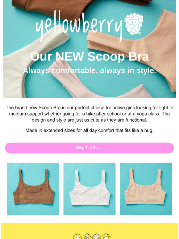 Yellowberry: Our NEWEST bra for more active girls | Milled