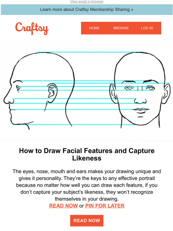 Craftsy: How to Draw Facial Features and Capture Likeness | Milled