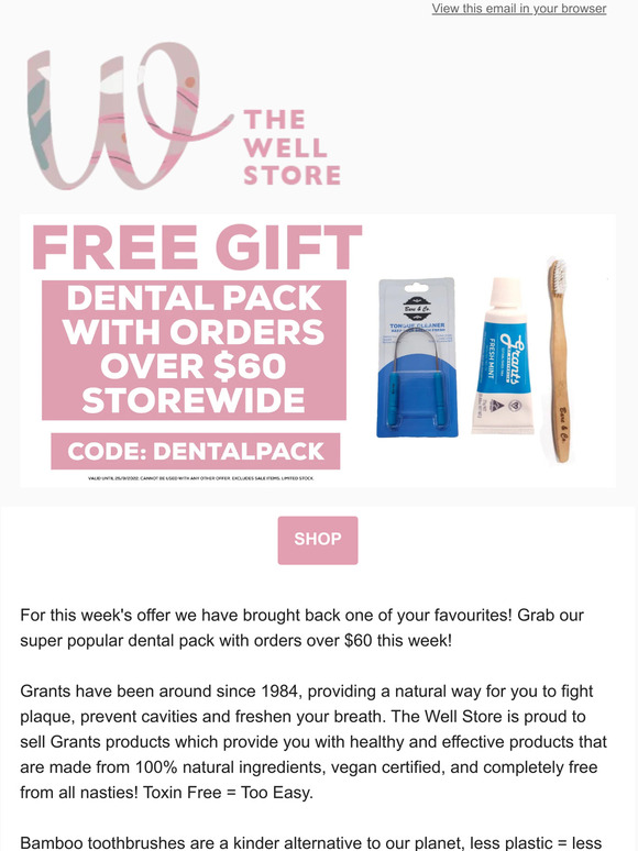 The Well Store: FREE ORAL CARE PACK + 10% OFF COLLAGEN | Milled