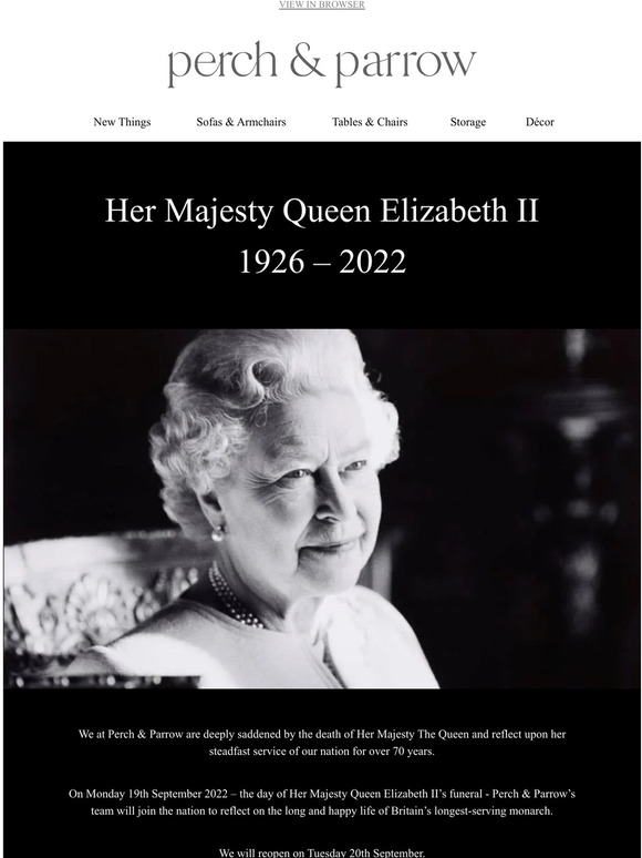 Perch & Parrow: Remembering Her Majesty The Queen | Milled