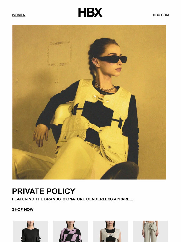 HBX: Just Landed: Private Policy, Vitaly, WE11DONE, and more. | Milled