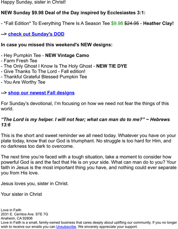 Love in Faith: Sunday's New DOD: New Heather Clay Color *$9.98* | Milled