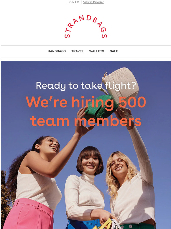 Strandbags: We are hiring: walk-in interviews from Sept 20 | Milled