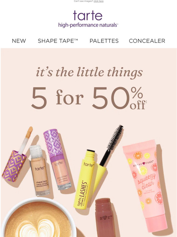 Tarte: 5 for 50% OFF | Milled