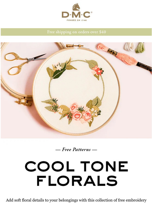 DMC: Free Patterns: Cool Tone Florals 🌼 | Milled