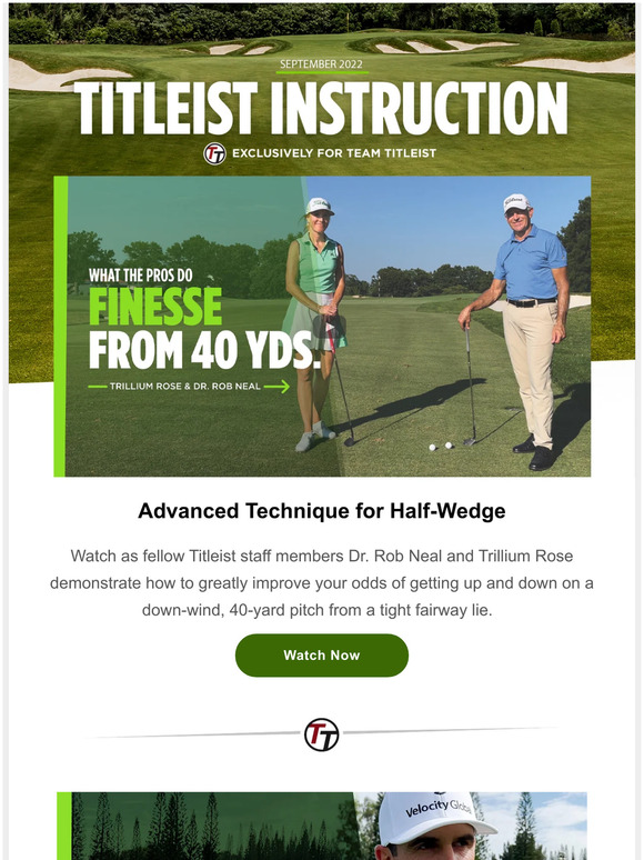 Titleist: Advanced Technique for Half-Wedge | Milled