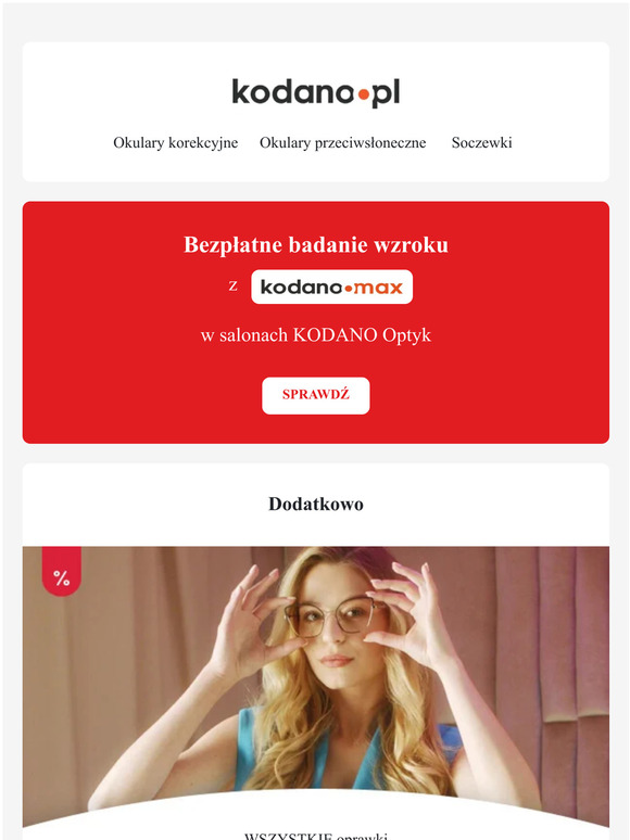 Kodano: Badanie wzroku za 0zł + rabat 70%! | Milled