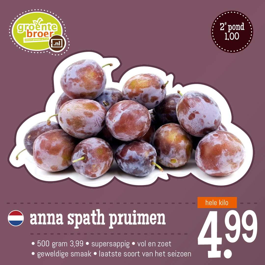 Groentebroer: TOP pruimen, de eerste goudreinettes, frietbonken en nog ...