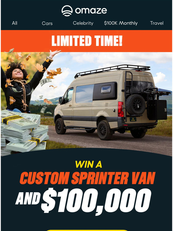 Omaze: Win a Custom Sprinter Van AND $100K 🚐 | Milled