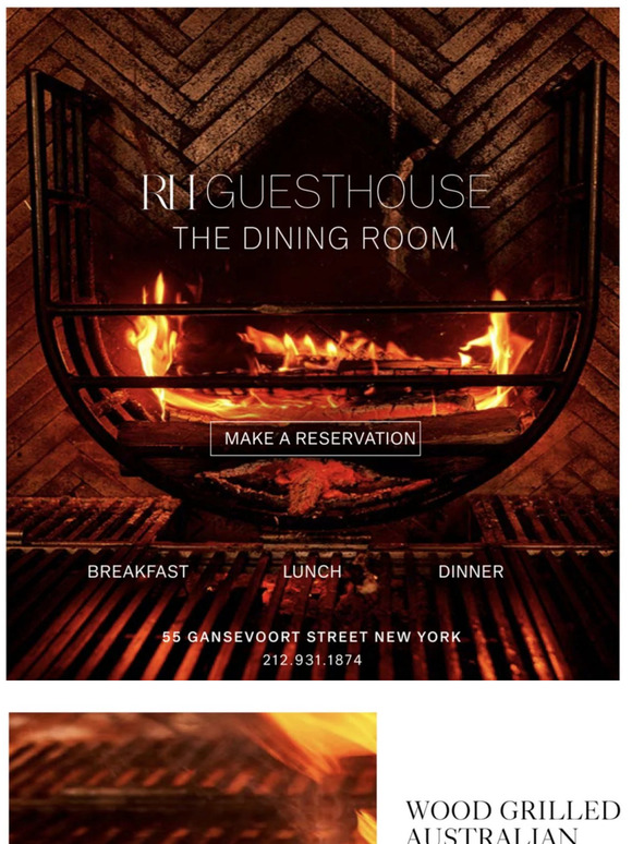 Restoration Hardware: RH Guesthouse New York. The Dining Room is Now ...