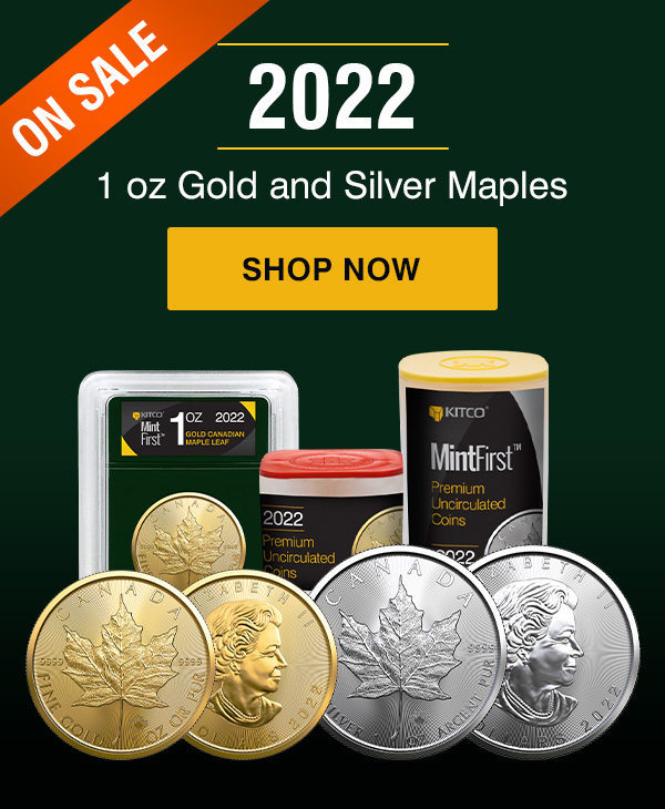 Kitco Metals: ON SALE NOW. 2022 Gold and Silver Maples | Milled