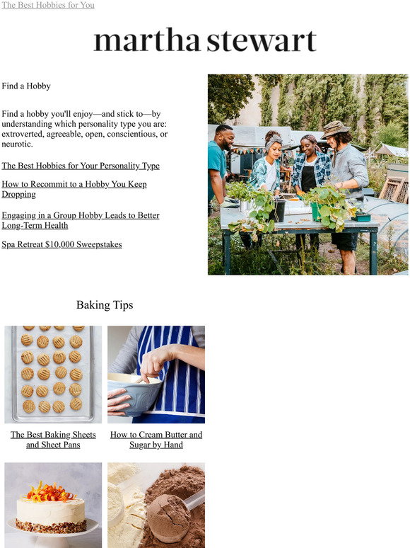 Martha Stewart: The Best Hobbies for Your Personality Type | Milled