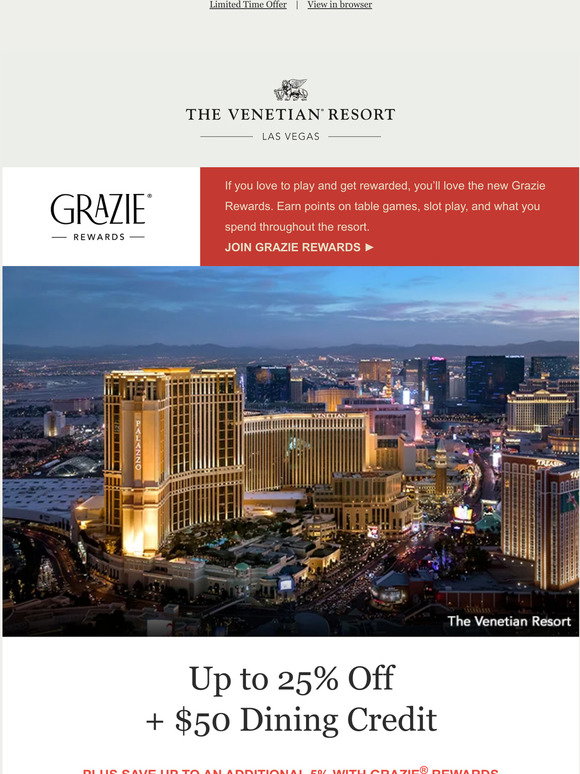 The Venetian: Delivered: You’ve Been Gifted A Suite Offer | Milled