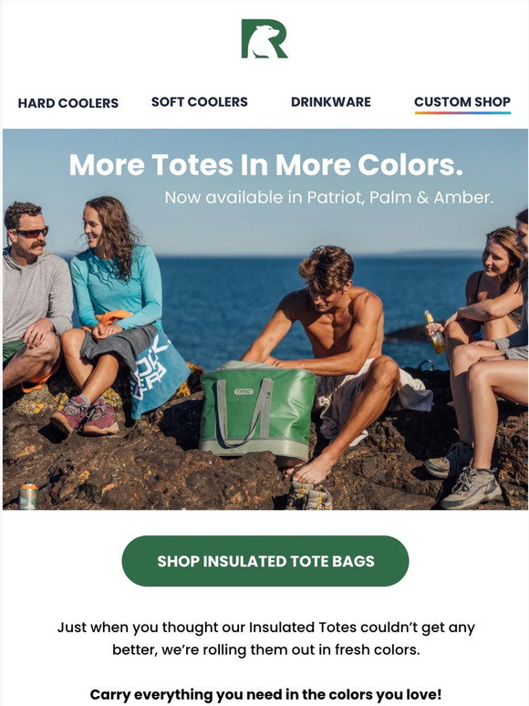 RTIC: Insulated Totes in all NEW Colors. | Milled