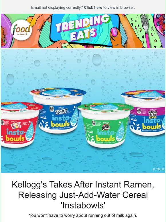 Food Network: Just-Add-Water Cereal Bowls Are Surprisingly Genius | Milled