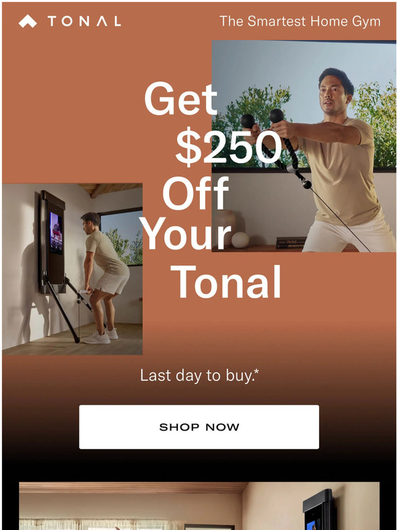 Tonal: Take $250 off Tonal. Today is the last day! | Milled