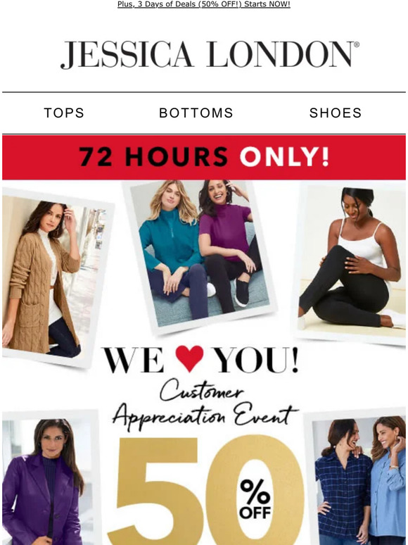 Jessica London: Confirmed: Half off items in your 🛒 | Milled