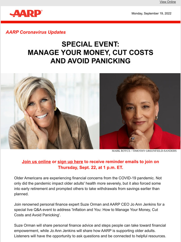 AARP: You're Invited to a Special Tele-Town Hall Event This Thursday at ...