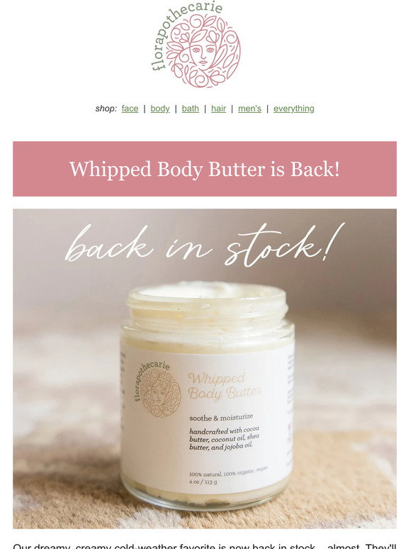 Florapothecarie: Whipped Body Butter is Back! Plus: Upcoming Events in ...