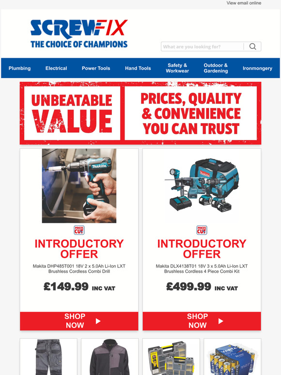 Screwfix: UNBEATABLE VALUE - Prices, Quality & Convenience You Can ...