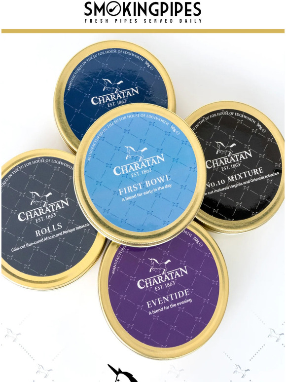 Smokingpipes: Charatan Pipe Tobacco | Now Available | Milled